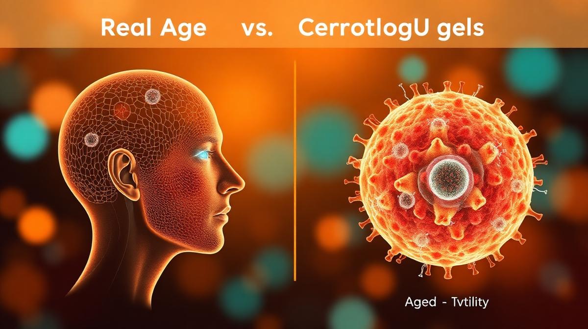 RealAge calculator showing biological vs chronological age comparison